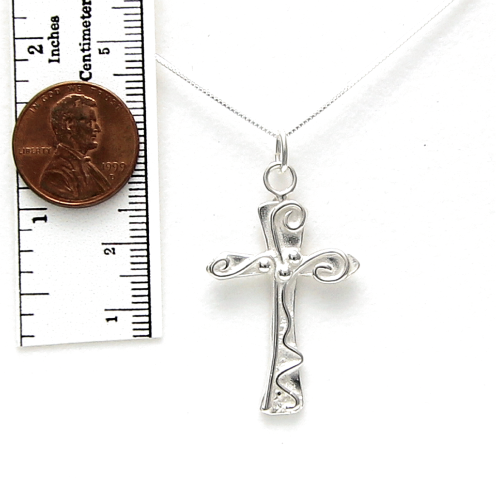 Walk to Emmaus Cross Necklace- Handcrafted Sterling Silver - Lucina K.