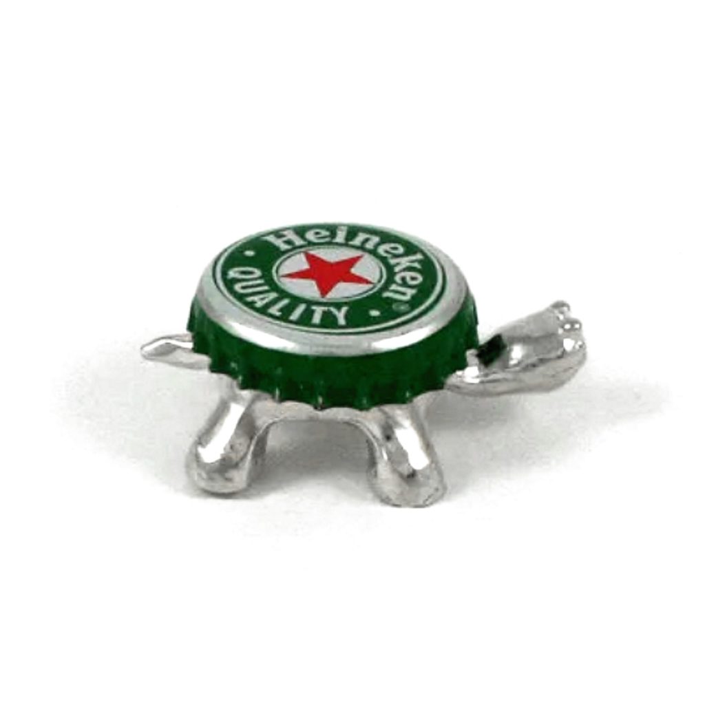 Bottle Cap Turtle - Change his Cap-Magnetic-Pewter- Made in USA