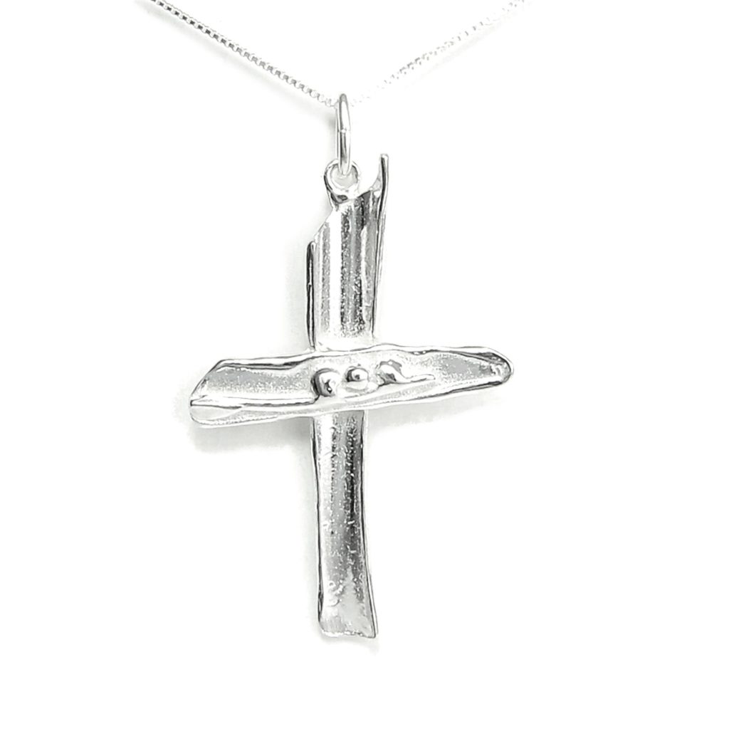 Trinity Cross Necklace - Handcrafted Sterling Silver by Lucina K.