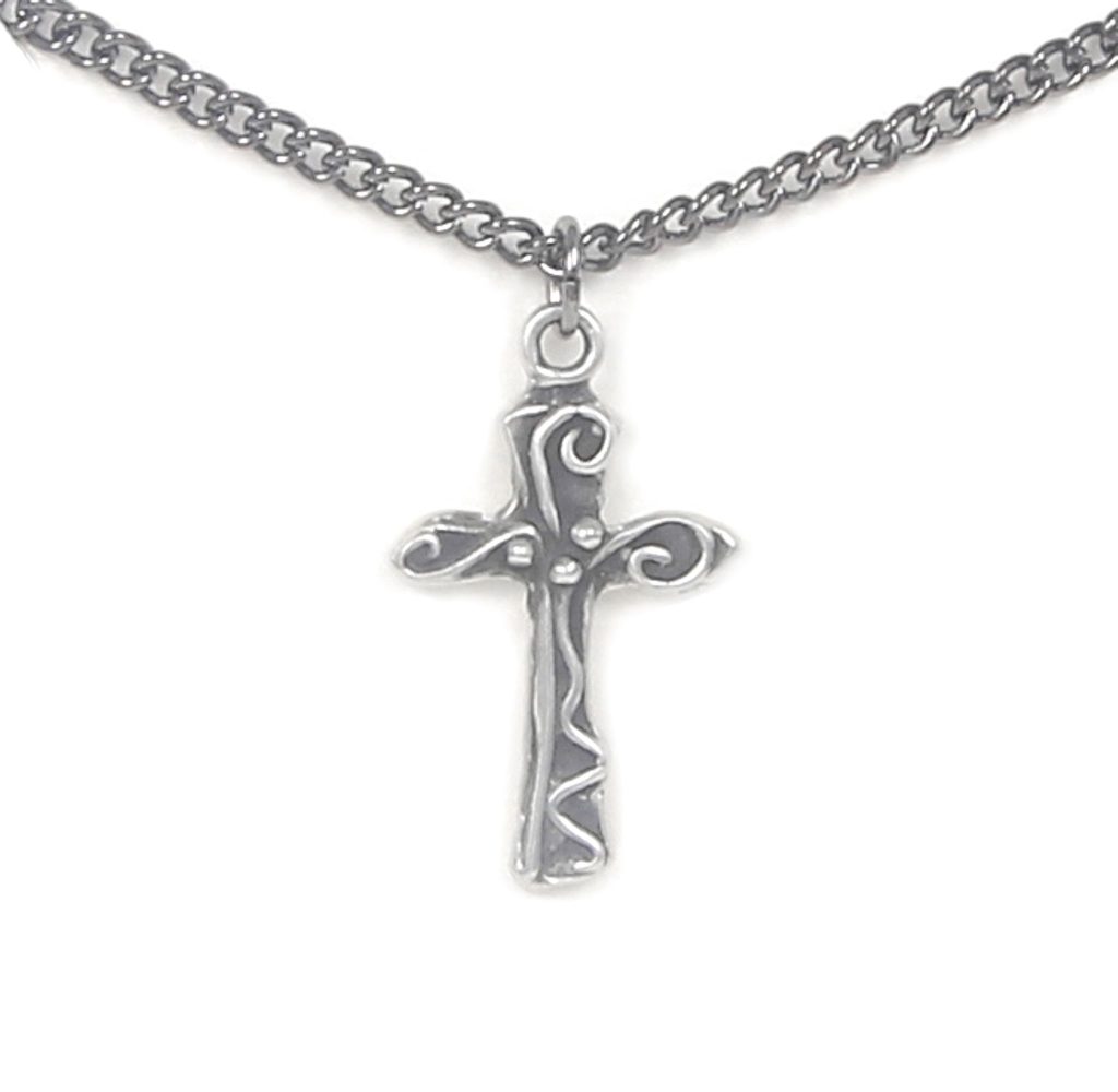 Walk to Emmaus Cross Necklace in Pewter - Handcrafted in USA